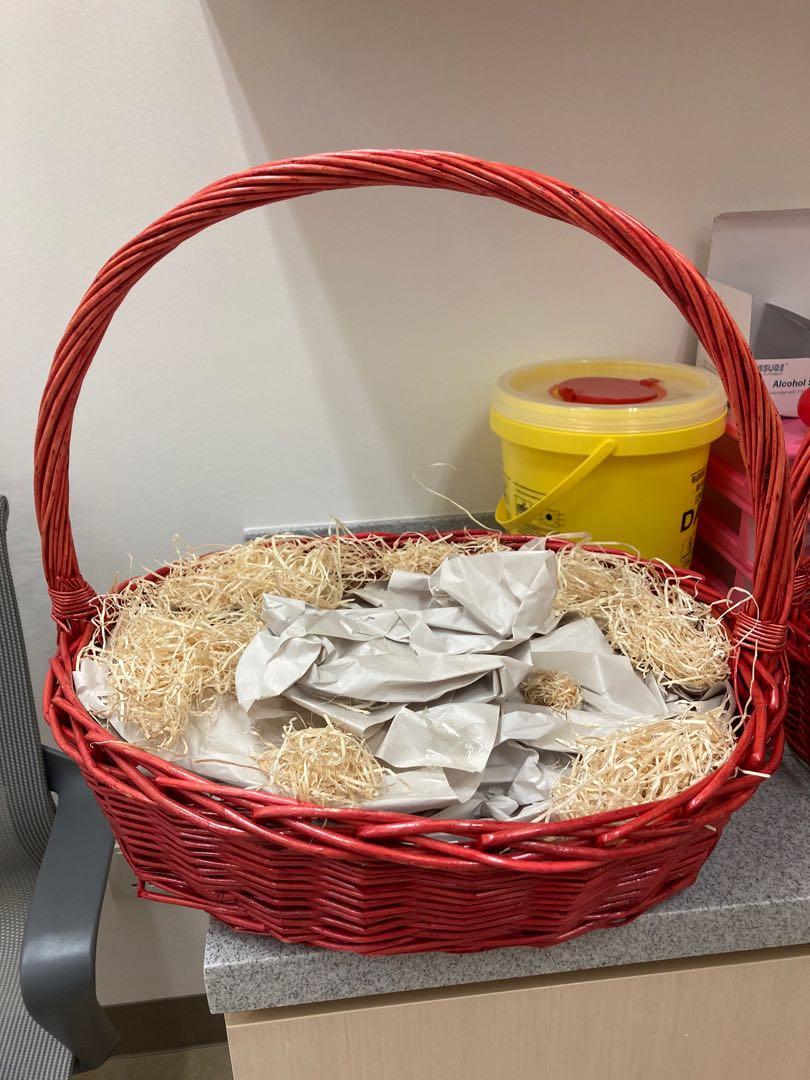 Big Red hamper basket, Food & Drinks, Gift Baskets & Hampers on Carousell