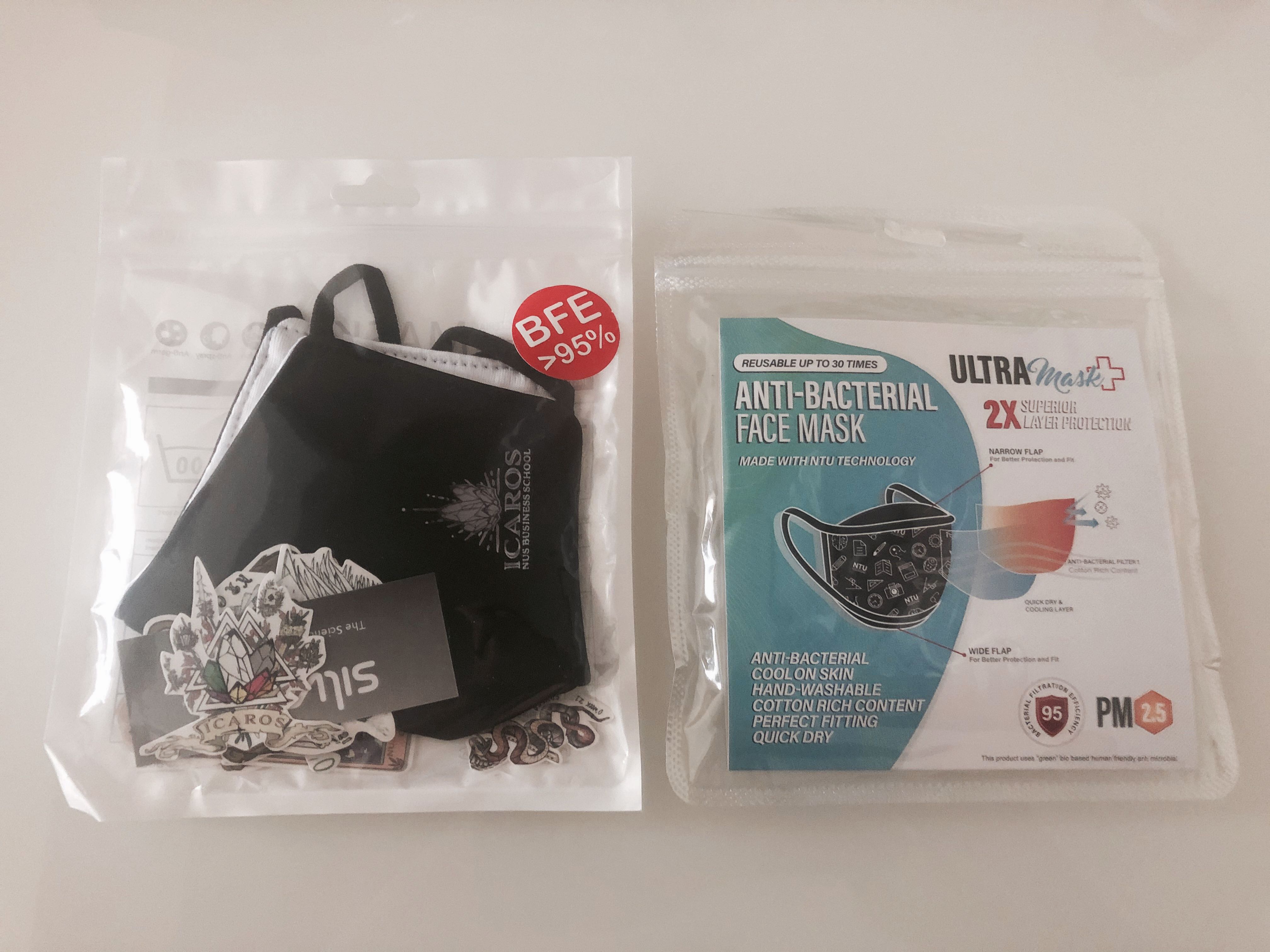 Reusable Anti-bacterial face mask - NUS BFE >95% and NTU Ultra Mask ...