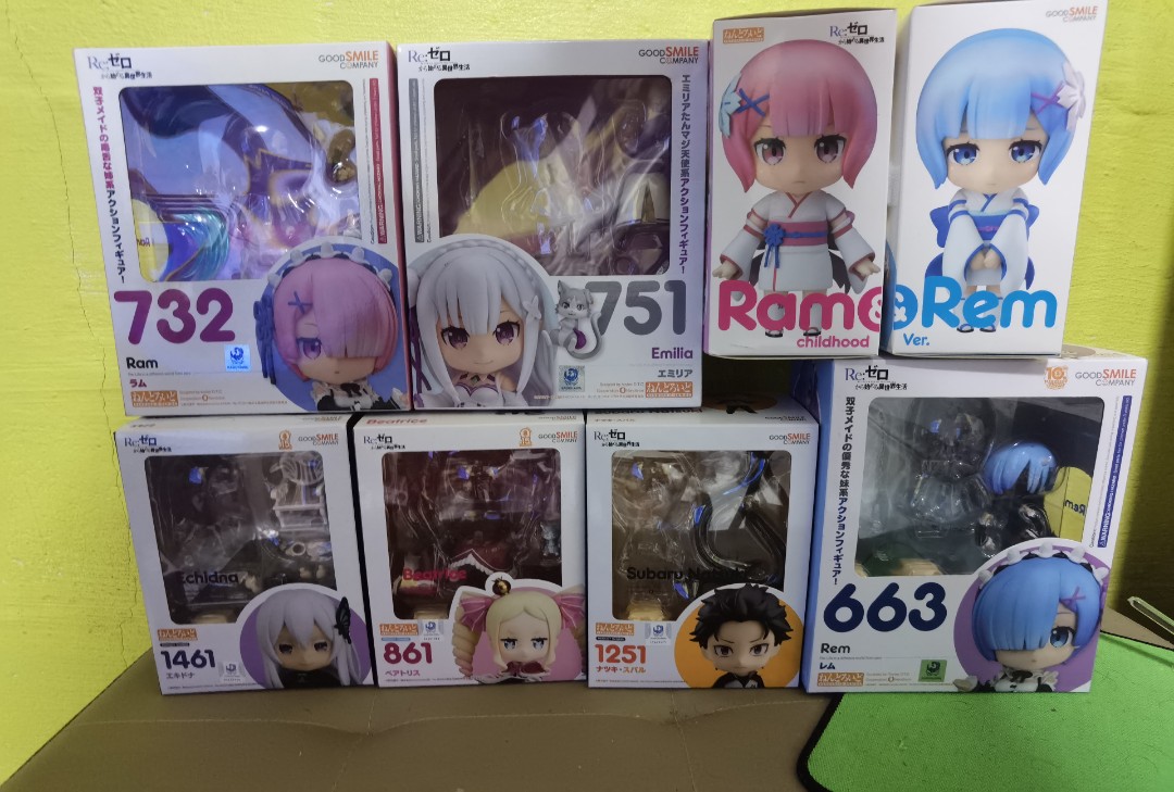 Re:Zero Nendoroid Full Set, Hobbies & Toys, Toys & Games on Carousell
