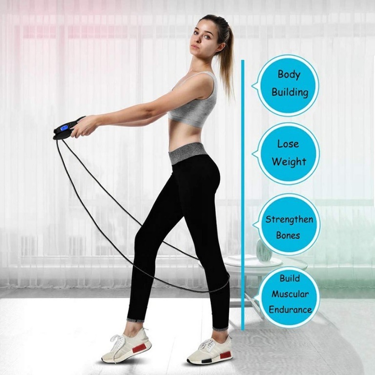 Smart Digital Skipping Rope Electronic Calorie Counting Gym, Sports ...