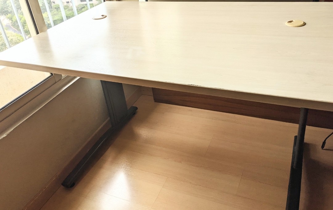 STUDY /OFFICE TABLE (120x80cm) + Super Single Bed + Mattress, Furniture ...