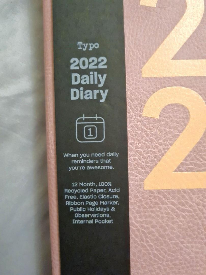 Typo 2022 Diary Planner, Hobbies & Toys, Stationery & Craft, Stationery ...