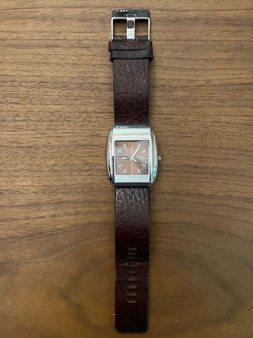 Vintage Diesel DZ-1026 Analogue Leather Strap Watch, Men's Fashion ...