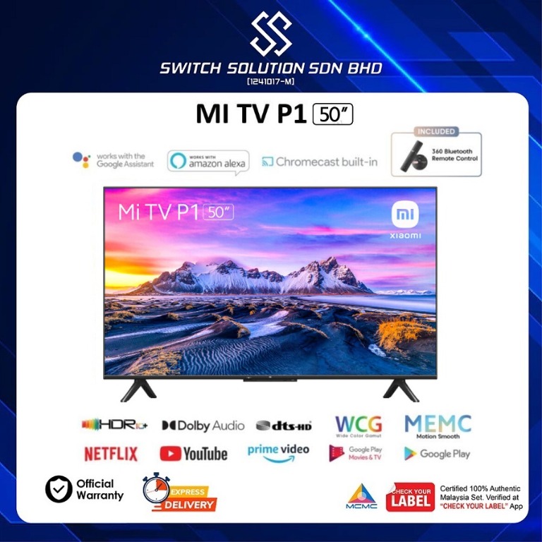 Xiaomi TV P1 50 inch 4K UHD Android 10 Smart TV with 1 Year Warranty ...