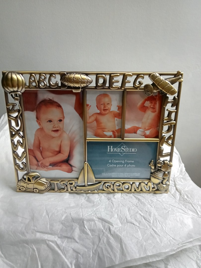 4 OPENING FRAME- CAST IRON WITH GLASS PICTURE FRAME, Furniture & Home ...