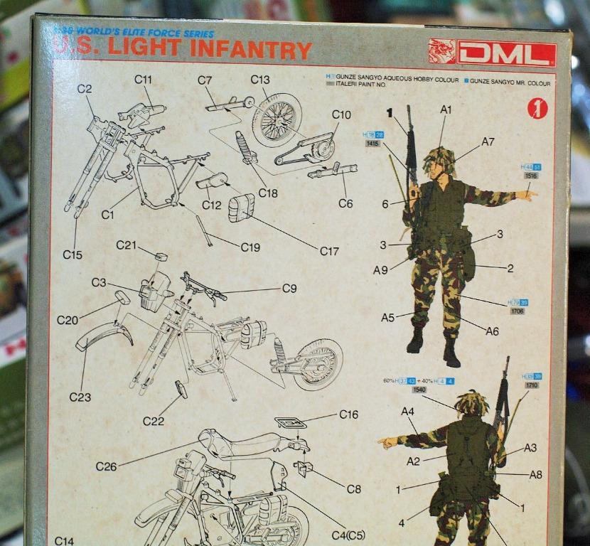 無包裝盒 -早期版-Dragon Models-威龍-3009-US Light Infantry-2x figures,1x ...