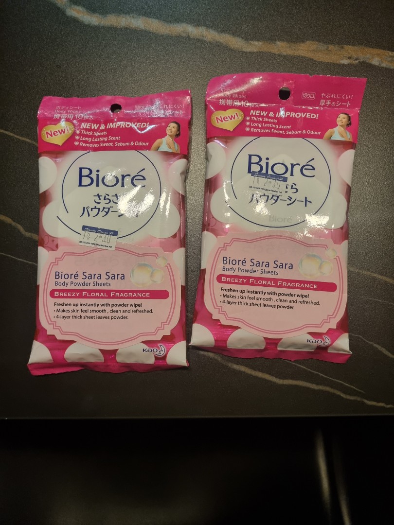 Brand new biore body powder sheets, Beauty & Personal Care, Bath & Body ...