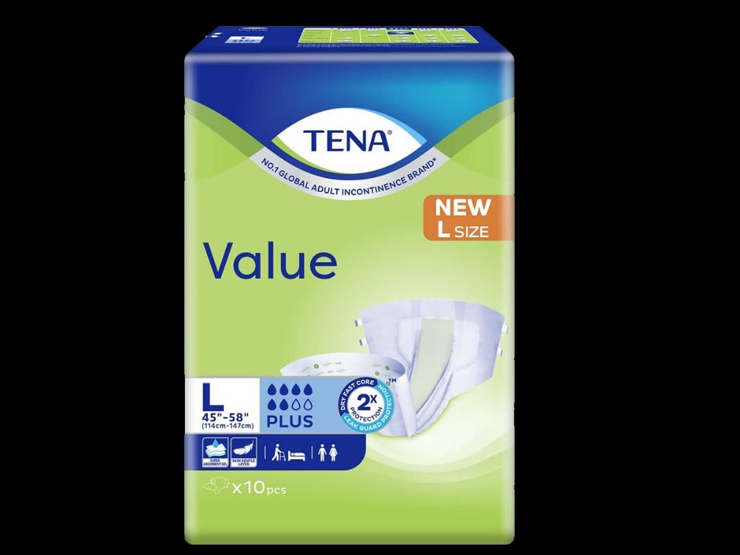 TENA Value Adult Diaper (L), Beauty & Personal Care, Sanitary Hygiene on Carousell