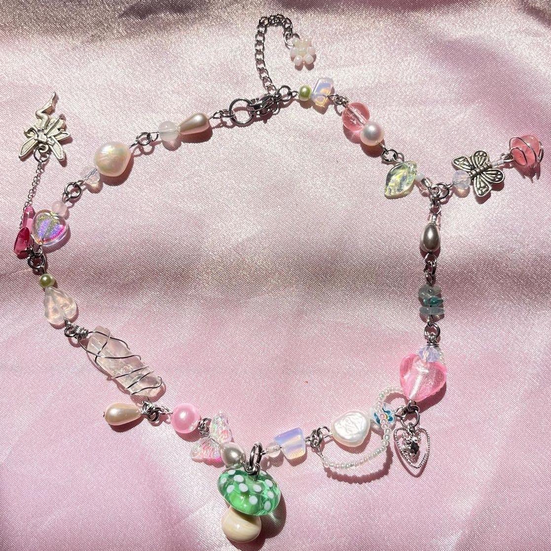 cottagecore beads necklace, Women's Fashion, Jewelry & Organisers ...