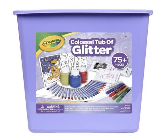 Crayola Colossal Tub of Glitter Art Set, Hobbies & Toys, Stationary ...