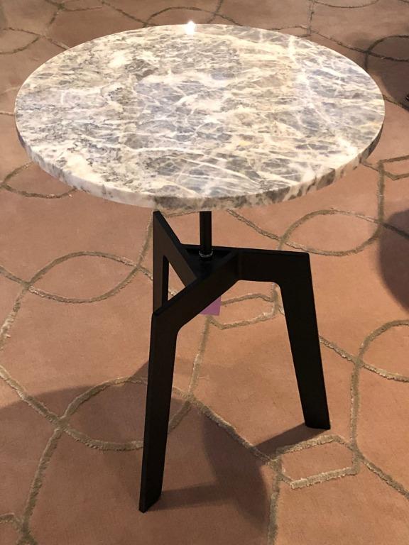 Custom Grey Marble Side Table, Furniture & Home Living, Furniture ...