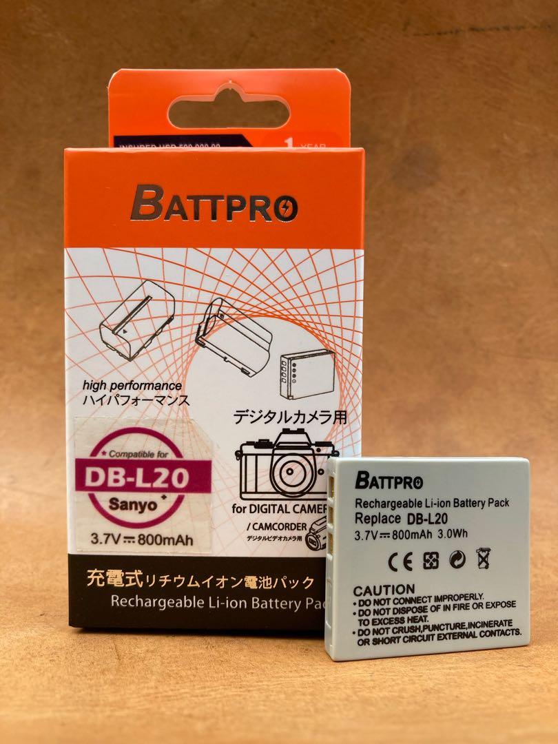 PLB103 PLB-103 PA-Bo07 DB-L20 DBL20電池合Sanyo CG9,Xacti CG65,Xacti CA65,Xacti E7,Xacti VPC-E60相機及多 ...