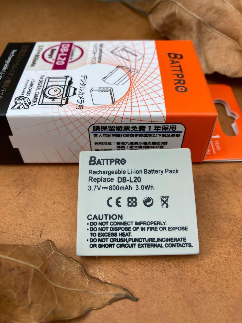 PLB103 PLB-103 PA-Bo07 DB-L20 DBL20電池合Sanyo CG9,Xacti CG65,Xacti CA65,Xacti E7,Xacti VPC-E60相機及多 ...