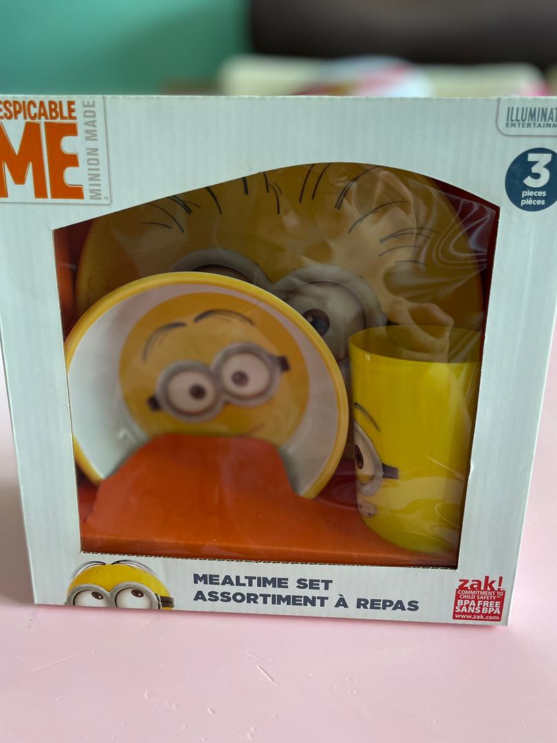 Despicable Me mealtime set (3 pieces), Furniture & Home Living ...