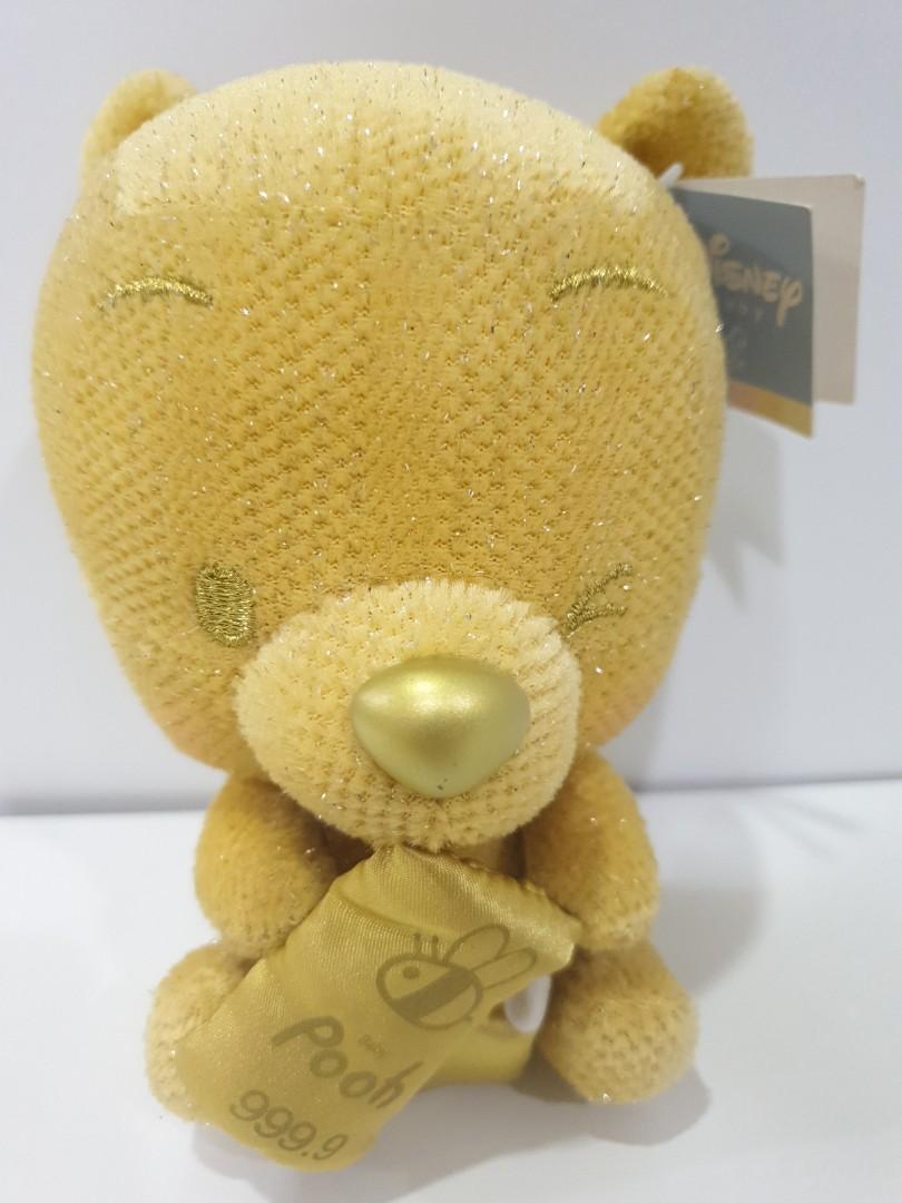 Disney Rare gold colour Baby Pooh plush toy, Hobbies & Toys, Toys & Games on Carousell