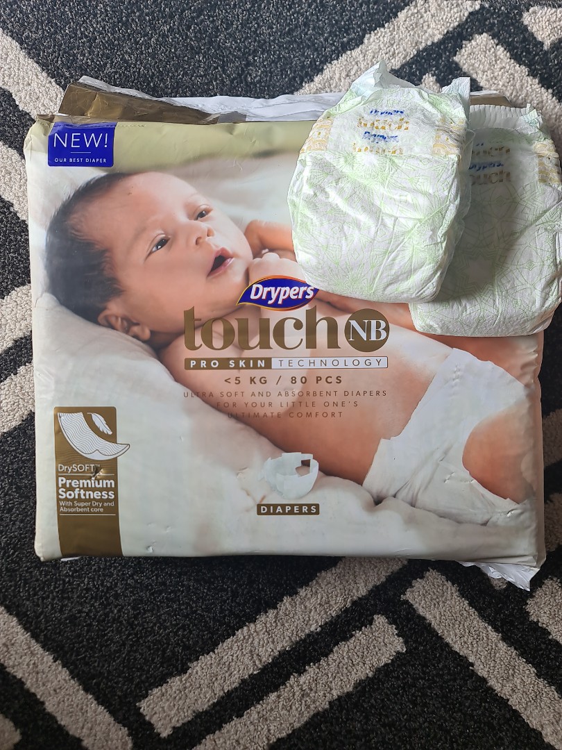 Drypers Touch NB, Babies & Kids, Bathing & Changing, Diapers & Baby ...
