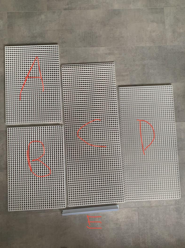 DIY shelves using HDB BTO Toilet Mesh Panels Covers, Furniture & Home ...