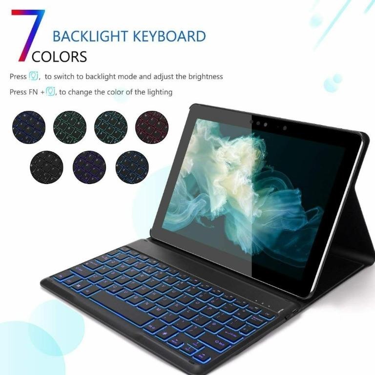 Jelly Comb Bluetooth Backlit Keyboard Case for Surface Go 2 (2020) and ...