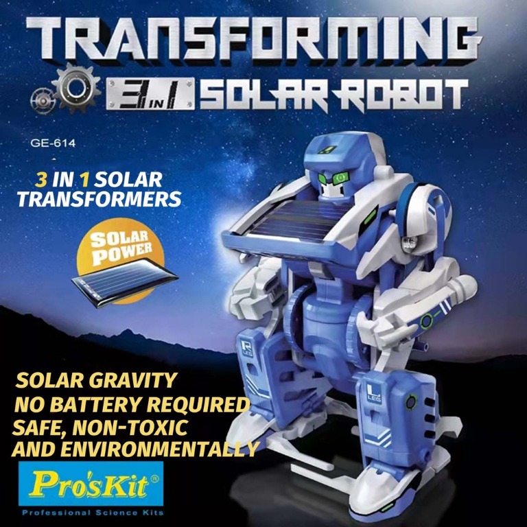 Kids DIY Solar Robot Experiment Kit Robotics Kit Solar Powered Robotics ...