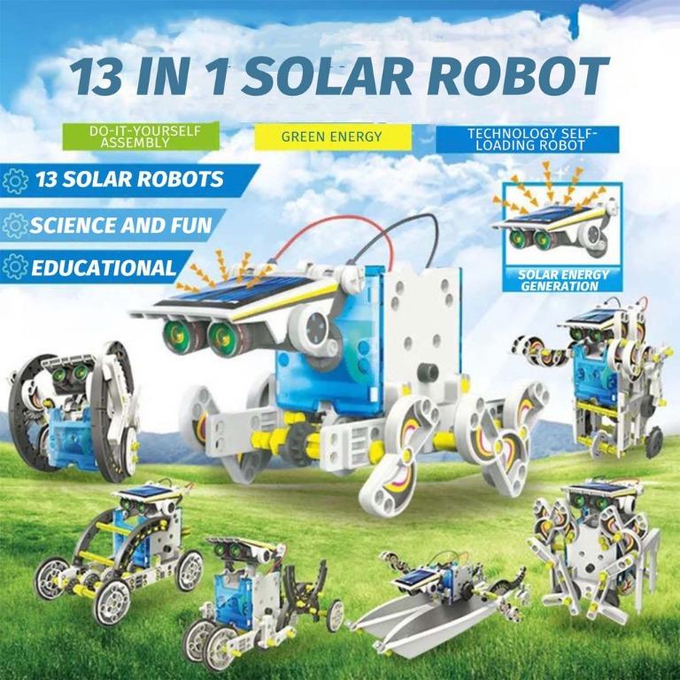 Kids DIY Solar Robot Experiment Kit Robotics Kit Solar Powered Robotics ...