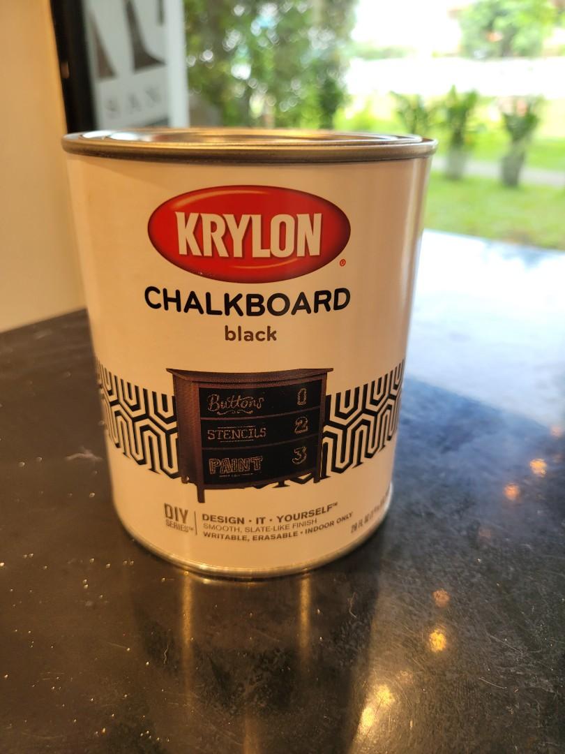 Krylon Chalkboard Paint, Furniture & Home Living, Home Decor, Wall ...