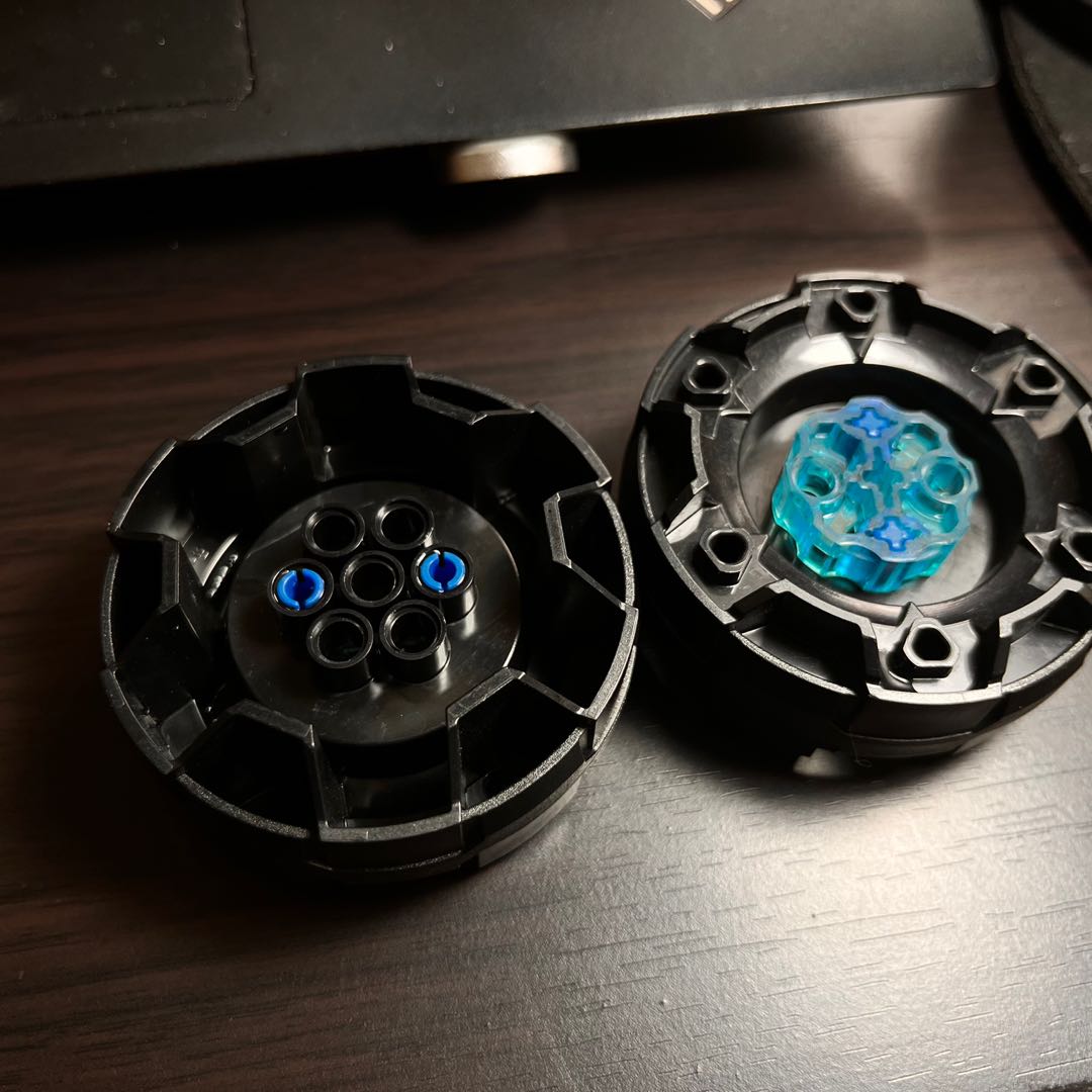 Lego Wheel part 11094 with Axle Connector part 98585 with pins, Hobbies ...