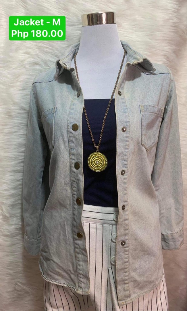 Maong Jacket, Women's Fashion, Coats, Jackets and Outerwear on Carousell