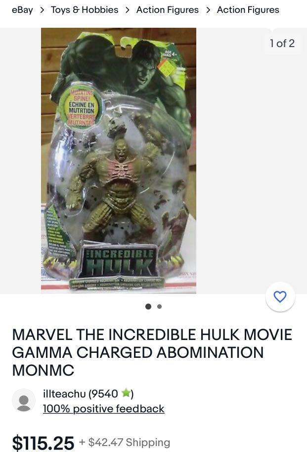 Marvel Incredible Hulk Gamma Charged Abomination movie figure by Hasbro ...