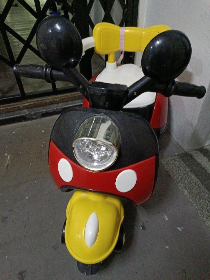 Mickey mouse battery bike, Babies & Kids, Infant Playtime on Carousell