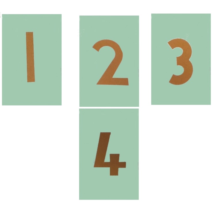 Montessori Sandpaper Numbers Numerals 1-10 prewriting sensory skills ...