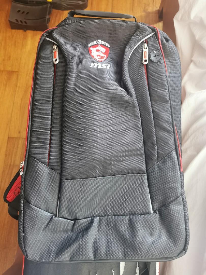 Msi gaming backpack 15inches, Men's Fashion, Bags, Backpacks on Carousell