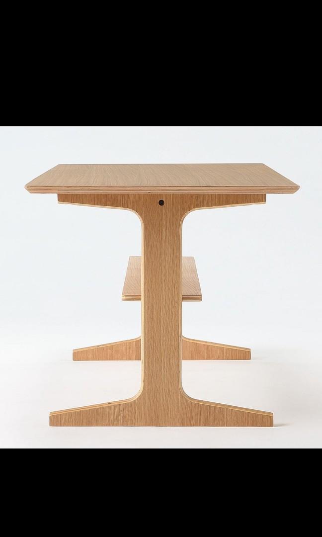 Muji Living Oak dining table W150xD65xH60cm, Furniture & Home Living ...