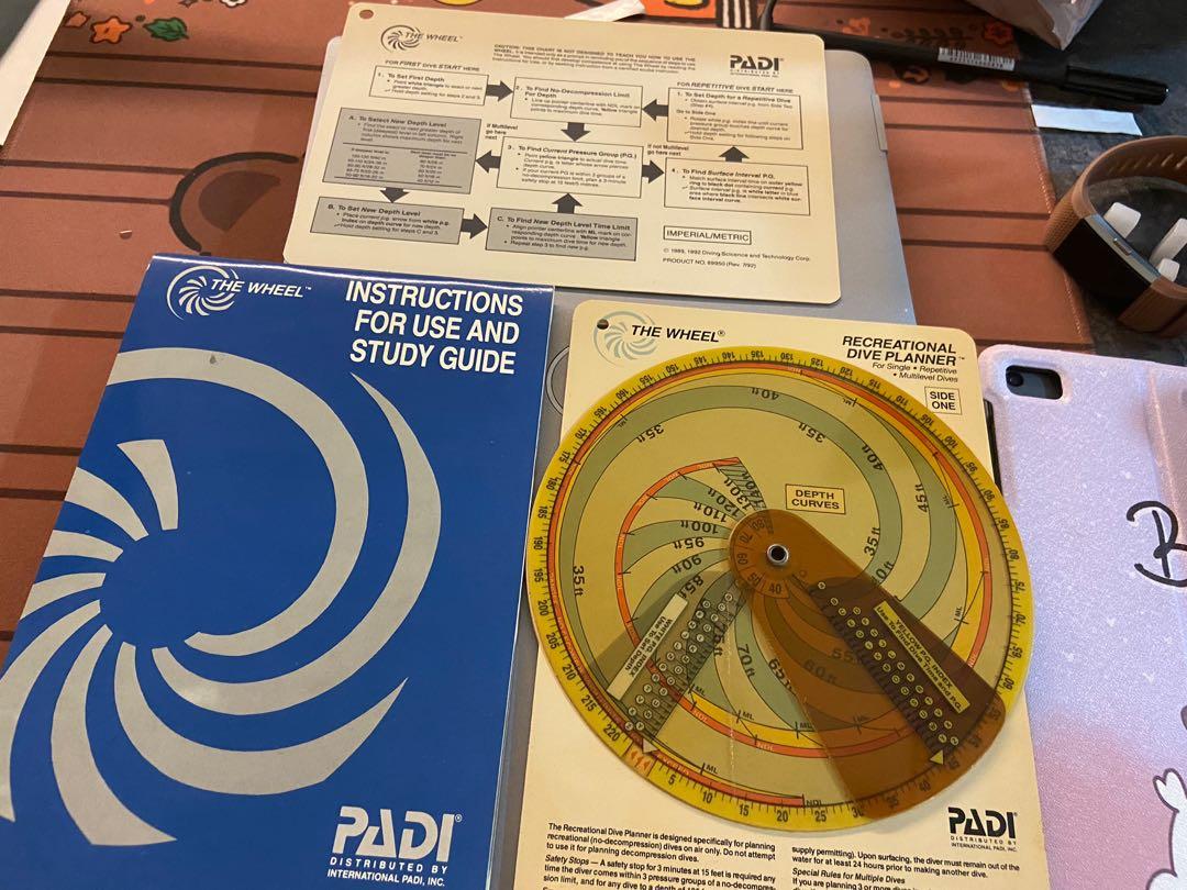 Padi dive wheel, Sports Equipment, Sports & Games, Water Sports on ...