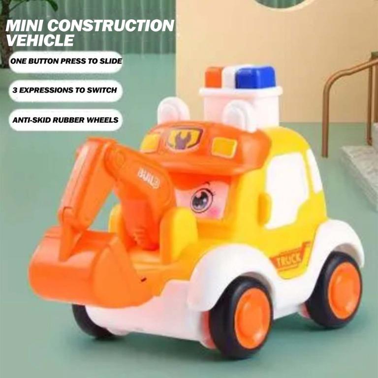 Press Inertia Face Changing Kids Toy Car Cartoon Puzzle Children Pull ...