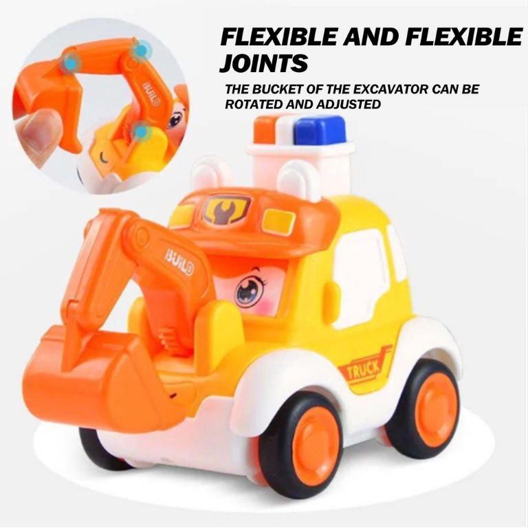 Press Inertia Face Changing Kids Toy Car Cartoon Puzzle Children Pull ...