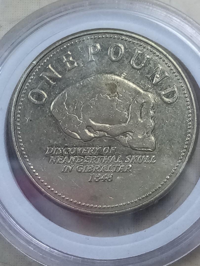 Rare 2013 Neanderthal Gibraltar Skull One Pound Coin, Hobbies & Toys ...
