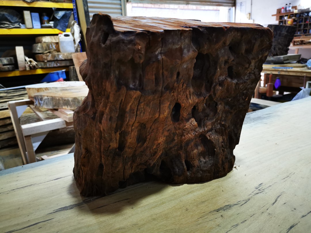 Rustic Cengal wood display block, Furniture & Home Living, Home Decor ...