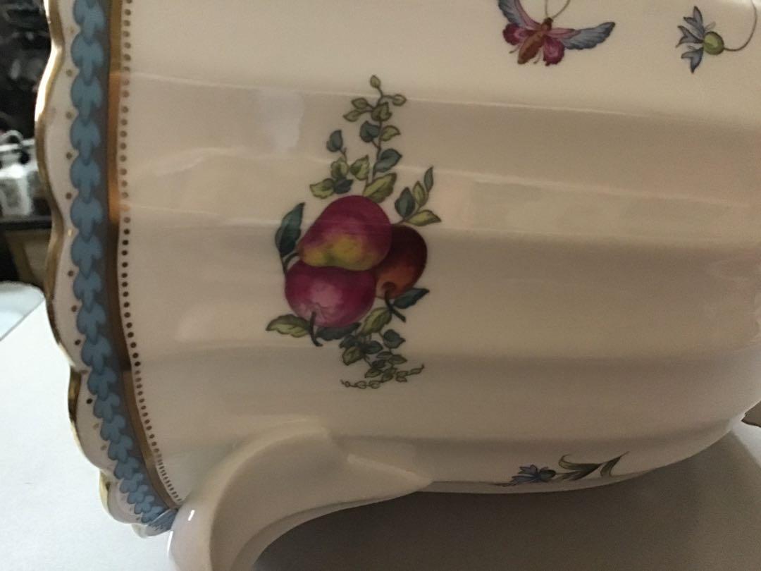 SPODE FINE BONE CHINA TRAPNELL SPRAYS LARGE CACHE POT. (Model: F1427-L ...