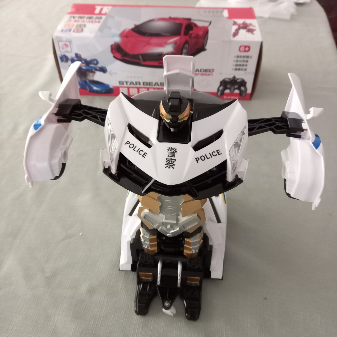 Transformer Remote Controlled Toy Police Car with 2 batteries, Hobbies ...