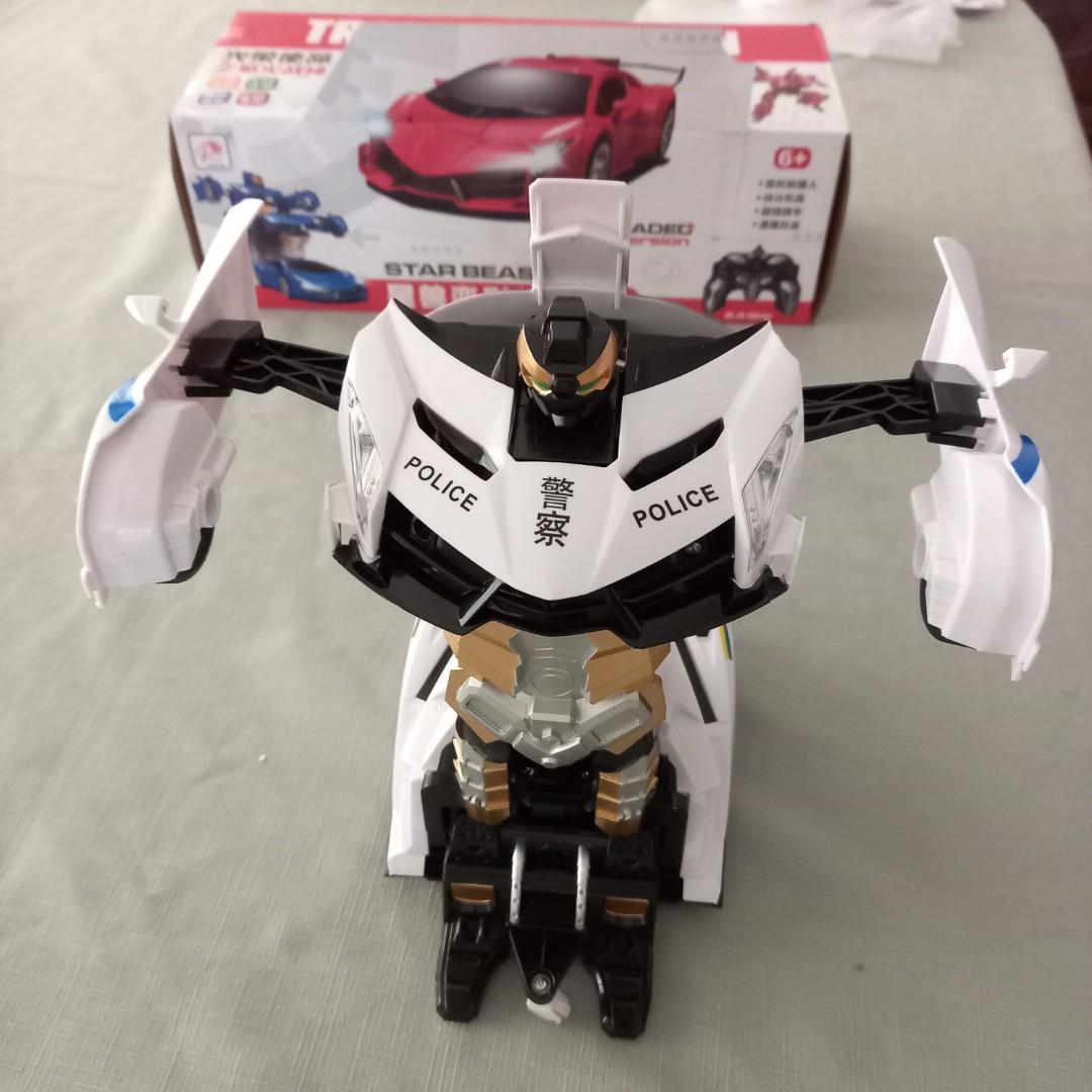 Transformer Remote Controlled Toy Police Car with 2 batteries, Hobbies ...