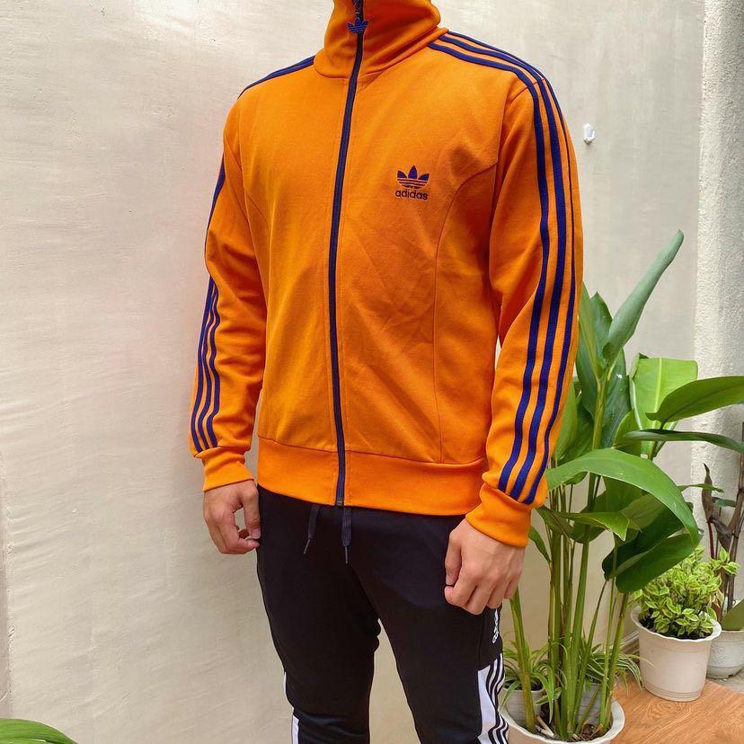 Vintage 90’s Adidas Trefoil Fire Orange Track Jacket, Women's Fashion ...