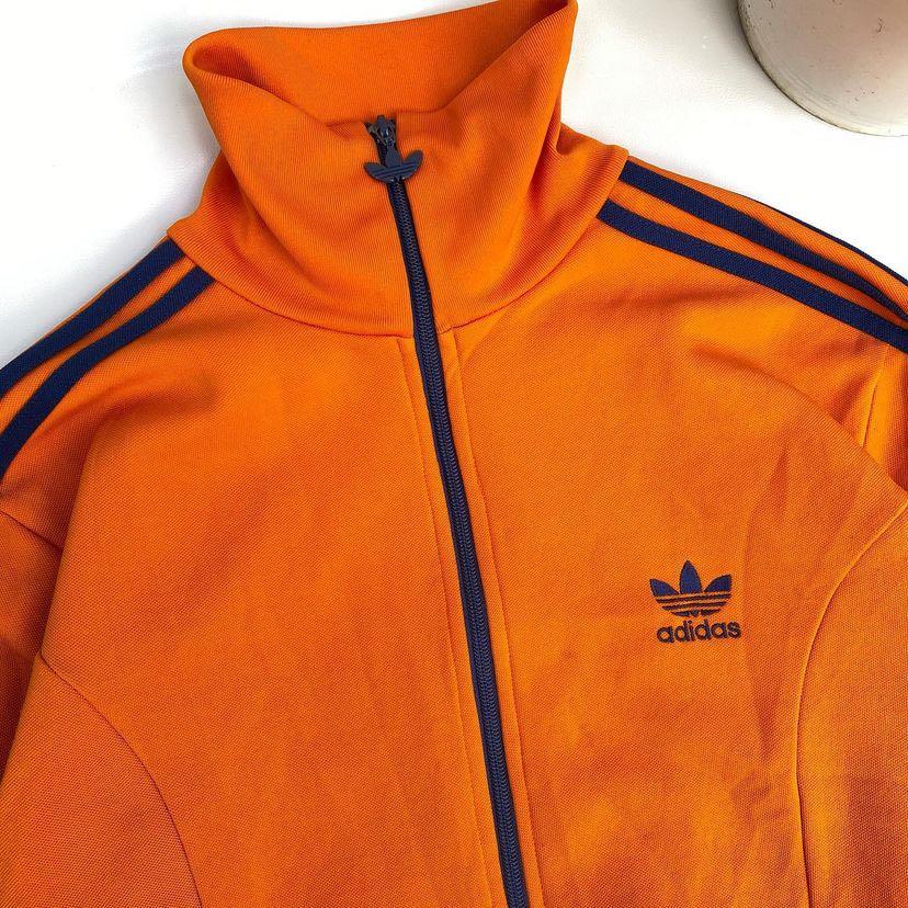 Vintage 90’s Adidas Trefoil Fire Orange Track Jacket, Women's Fashion ...