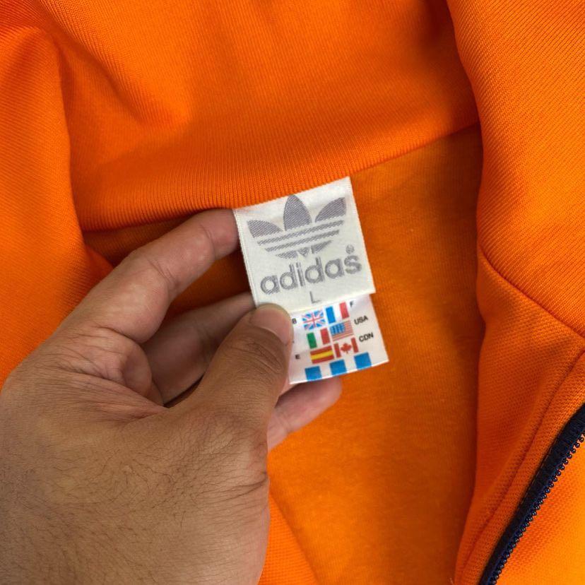 Vintage 90’s Adidas Trefoil Fire Orange Track Jacket, Women's Fashion ...