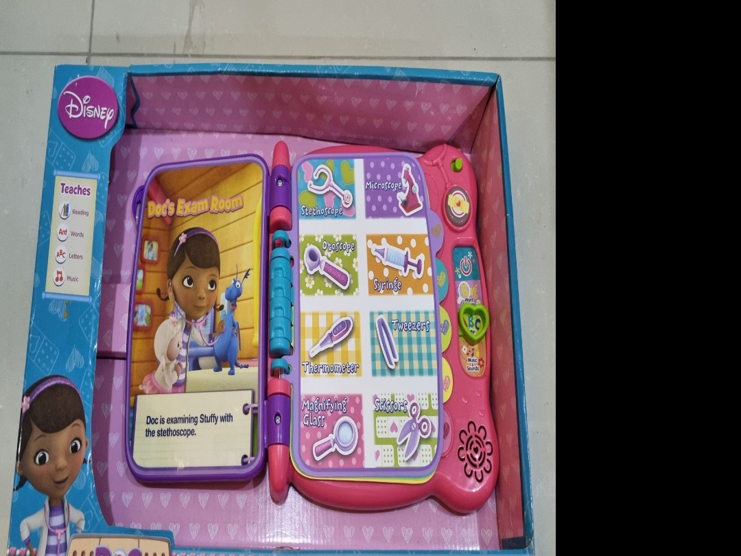 Vtech discover and learn book doc mcstuffins, Babies & Kids, Infant ...