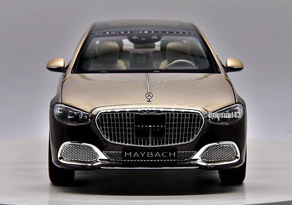 1/18 Mercedes Maybach S680 4Matic Rubellite Red/Designo Kalahari Gold ...