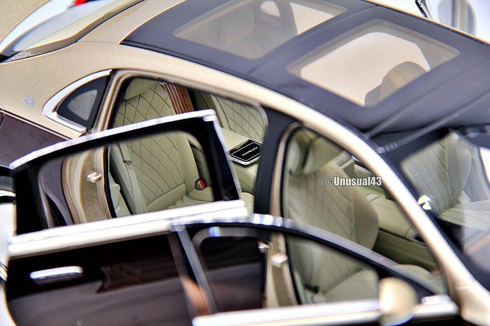 1/18 Mercedes Maybach S680 4Matic Rubellite Red/Designo Kalahari Gold ...
