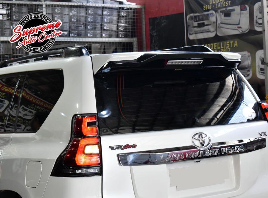 2018 to 2019 Toyota Prado rear spoiler wing pearl white, Car Parts ...
