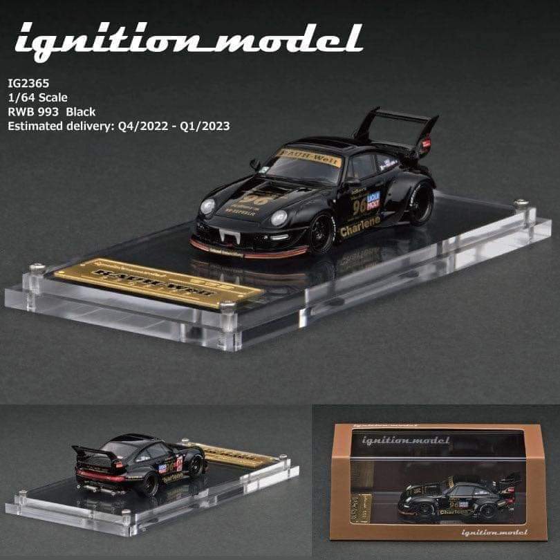 預訂 pre-order ignition model ig 1:64 IG2365 RWB 993 black resin, 公告欄 ...