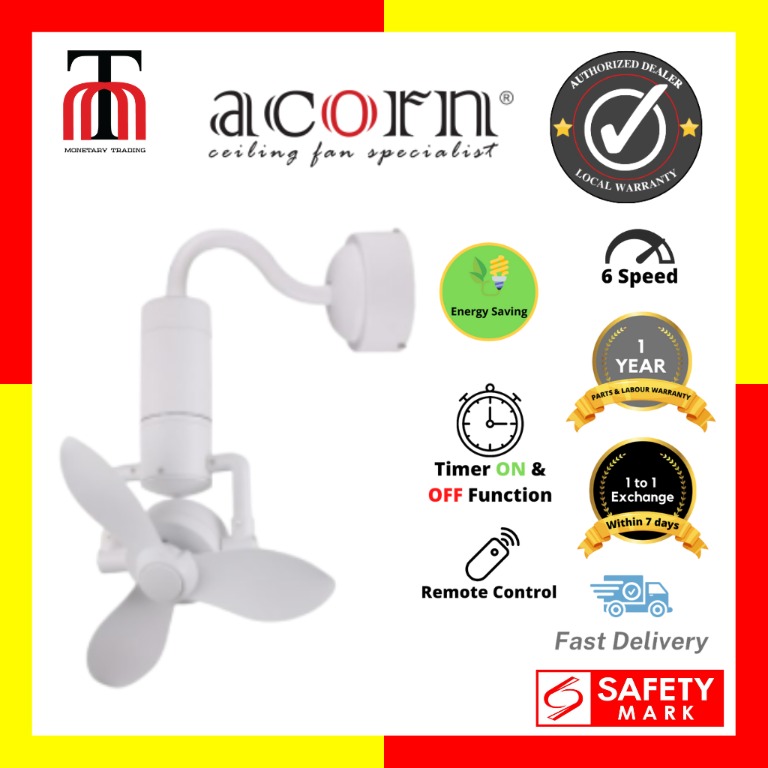 Acorn 16" Corner Fan DC-360, Furniture & Home Living, Lighting & Fans ...
