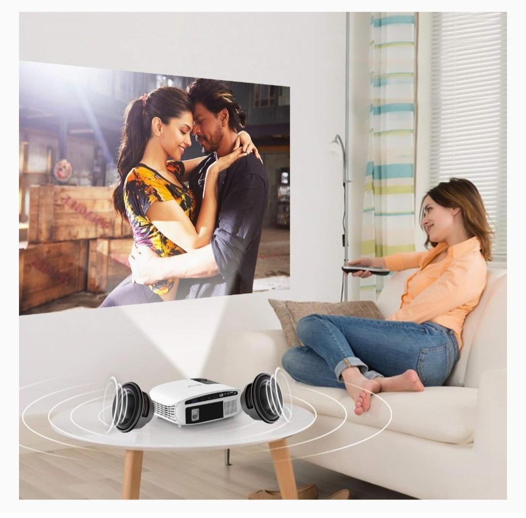 ARTlii HD Projector 1080P Support Home Theater Projector with 2 HiFi ...